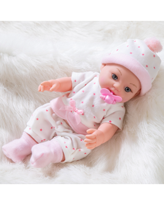 Cute 12 inch Soothing Baby Simulation Doll - Q12G-004C