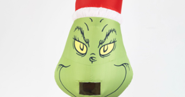 Inflatable Grinch Headwear Party Costume