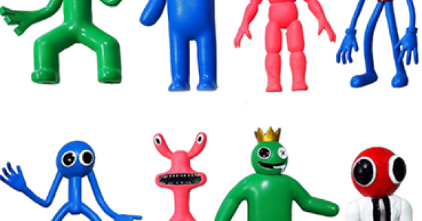 8 PCS Roblox Rainbow Friends Toy Figures - A