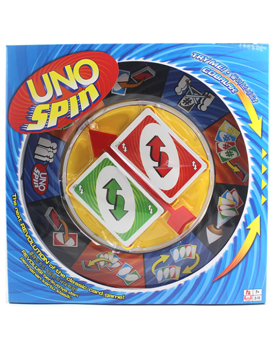 Mattel Games UNO SPIN Board Game - Blue Box