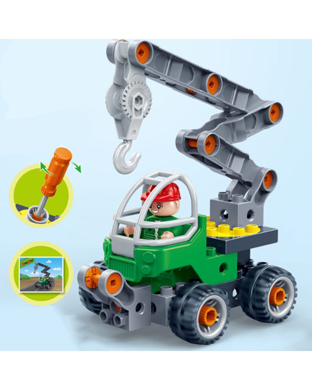 20pcs/set Crane Building Blocks Toy Little Children Educational Toys