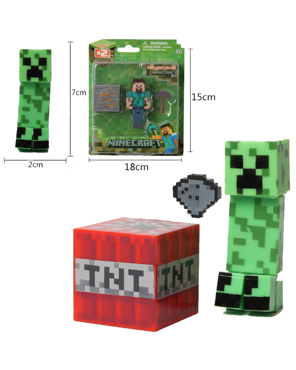 Minecraft Building Blocks Action Figures Set Creeper