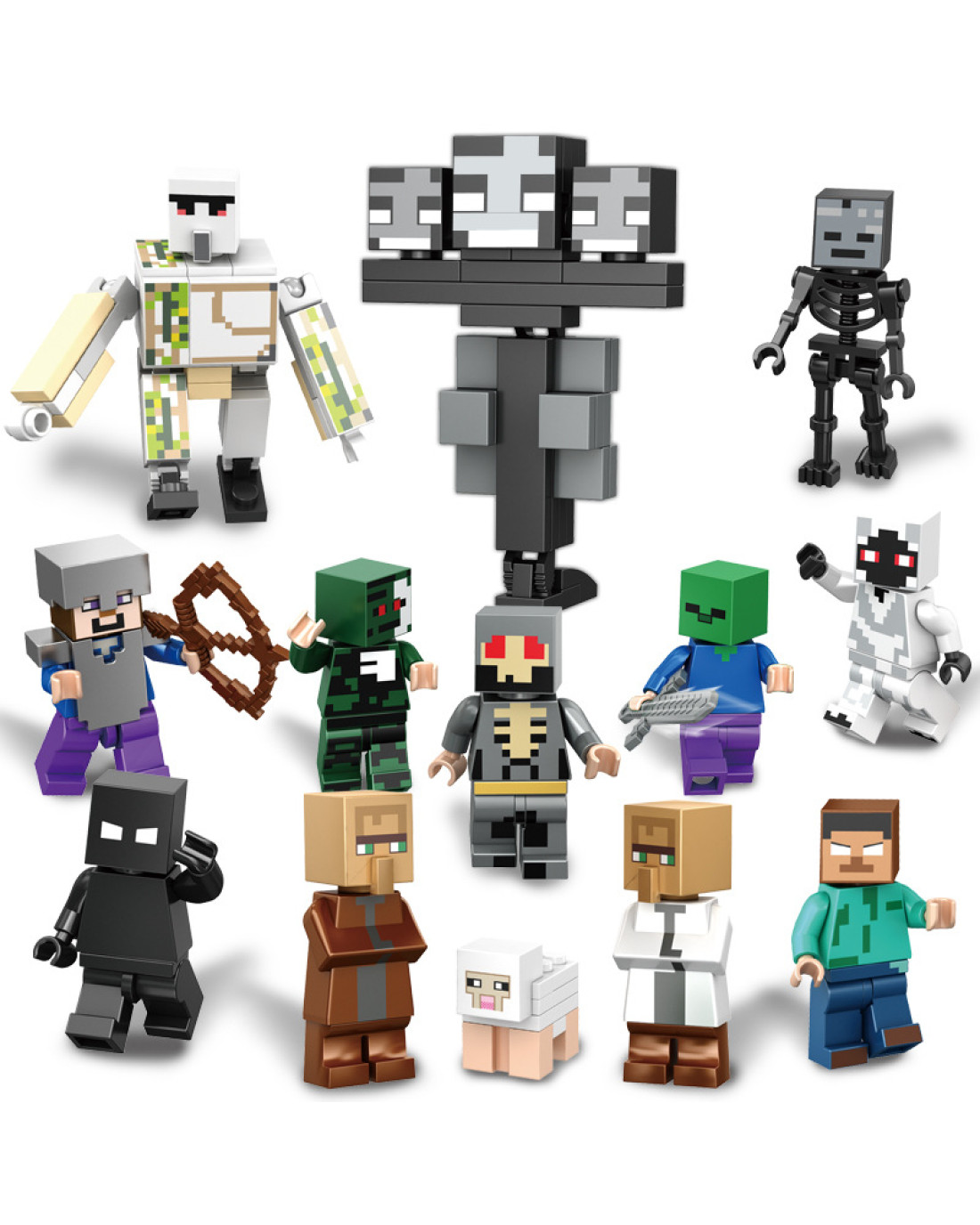 Minecraft Building Blocks Action Figures Set of 13