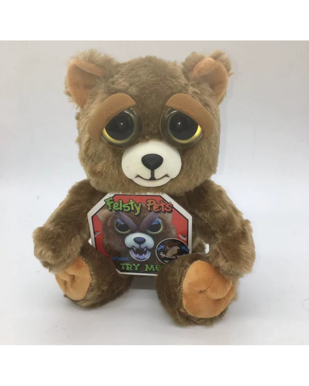 Feisty Pets Funny Change Face Plush Toy - Bear